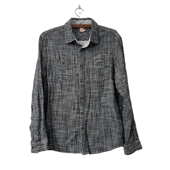 Carbon2Cobalt | Shirts | Carbon 2 Cobalt Mens Gray Gauzy Woven Long ...